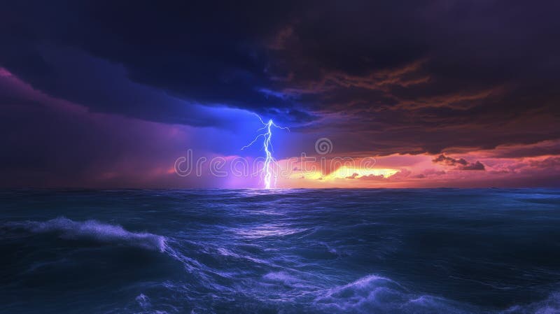 Powerful Electrical Current Energy. Stock Illustration - Illustration ...