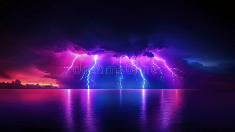 Powerful Electrical Current Energy. Stock Illustration - Illustration ...