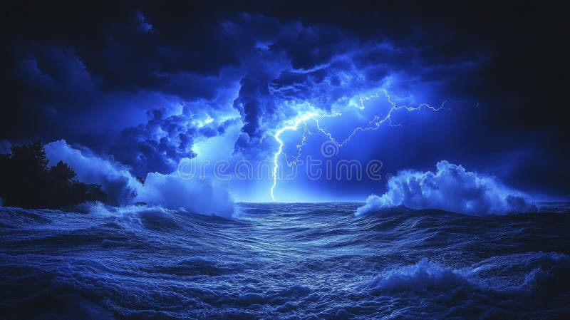 Powerful Electrical Current Energy. Stock Illustration - Illustration ...