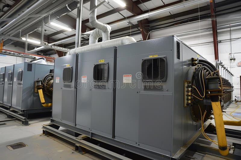 Electrical Equipment Operating in Modern Industrial Facility Stock ...