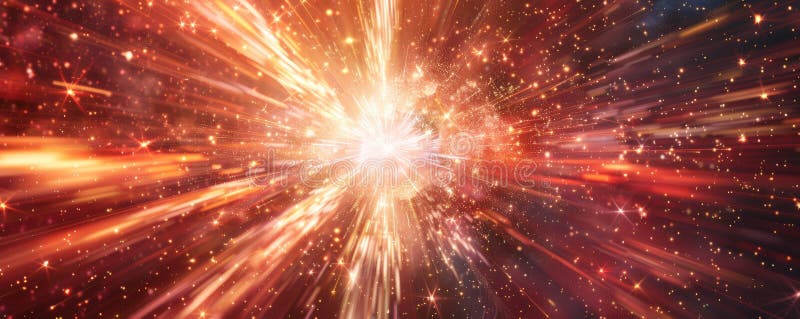 A Powerful Energetic Background with Radiant Beams of Light and Glowing ...