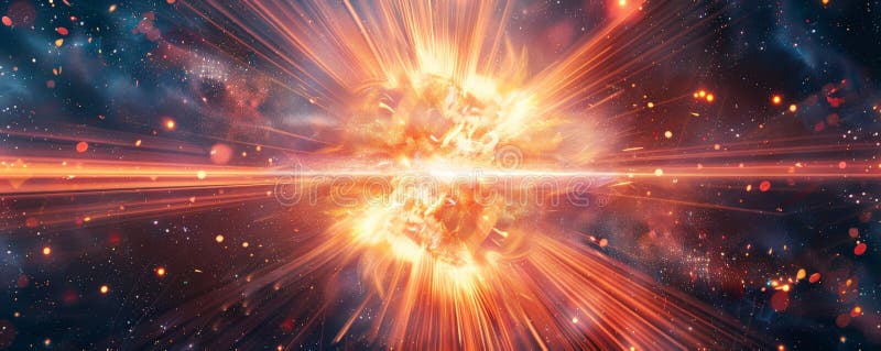 A Powerful Energy Background Featuring a Central Explosion of Light ...