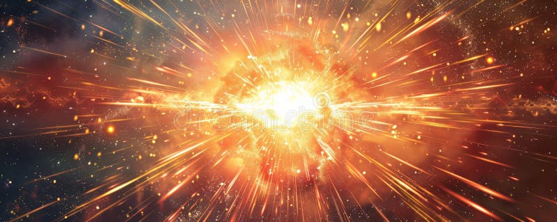 A Powerful Energy Background Featuring a Central Explosion of Light ...
