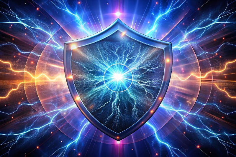 Powerful Energy Shield, Futuristic Background, Protection Concept Stock ...