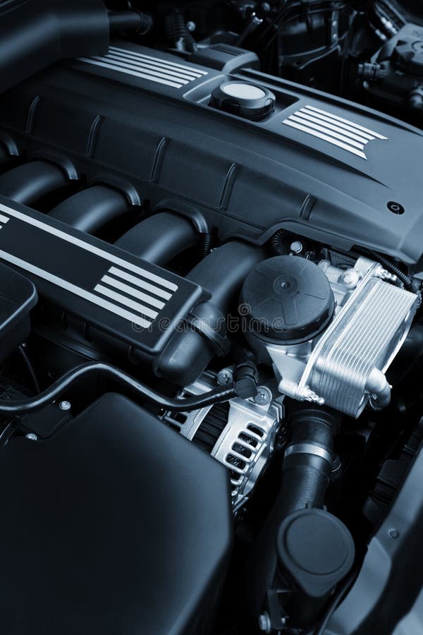 Powerful engine stock image. Image of manifolds, performance - 4989853