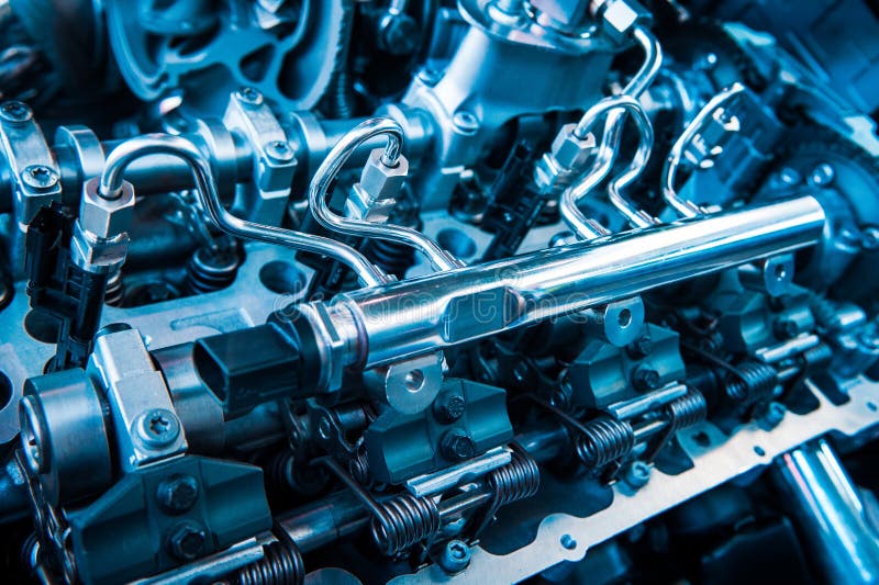 The Powerful Engine of a Car. Internal Design of Engine Stock Photo ...