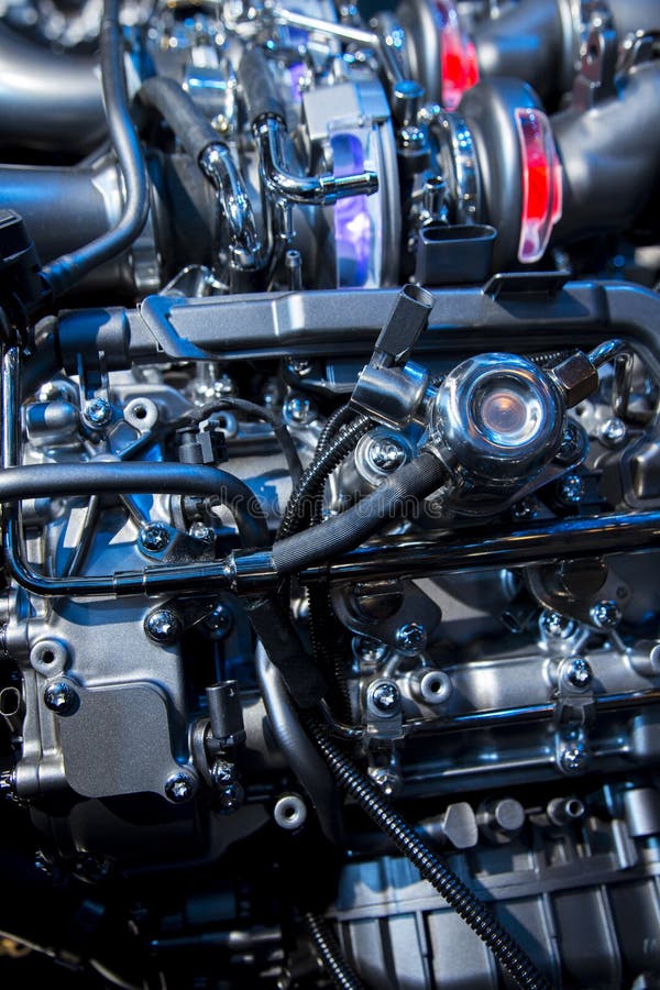 The Powerful Engine of a Sport Car Stock Photo - Image of heat ...