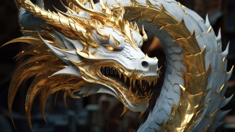 Powerful Epic Legendary Dragon Chines New Year 2024 Stock Illustration ...