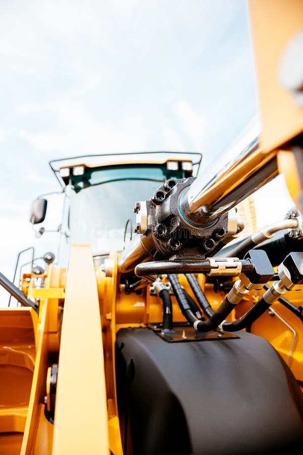 Powerful Excavator Front View Stock Photo - Image of ground, excavate ...