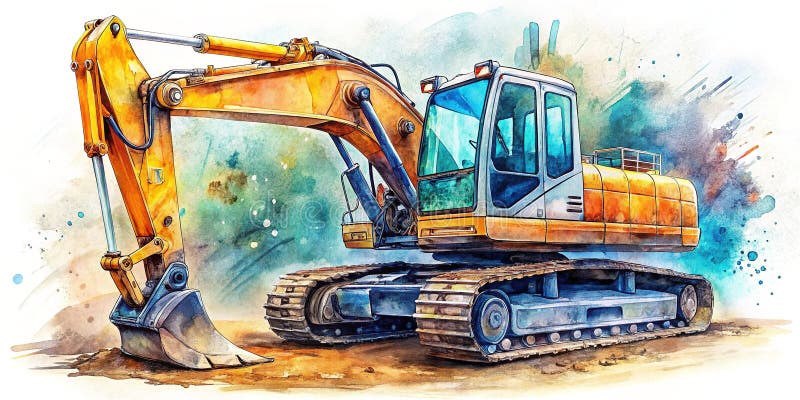 Powerful Excavator with Transparent Background HighQuality Heavy ...