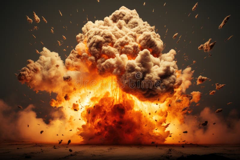 A Powerful Explosion with Billowing Smoke and Intense Flames. this ...