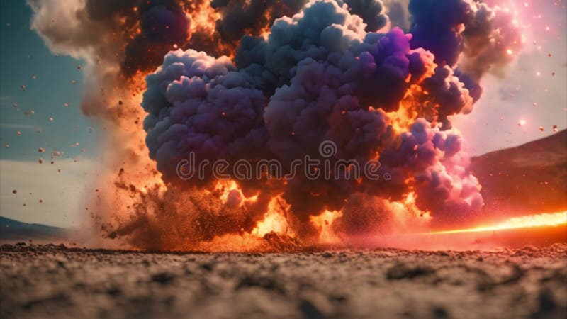 Powerful Explosion Captured in an Epic Image Stock Video - Video of ...