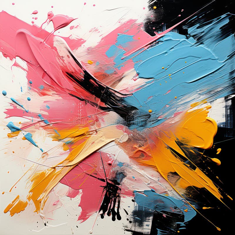 Energetic Abstract Color Dynamics. AI Generation Stock Image - Image of ...