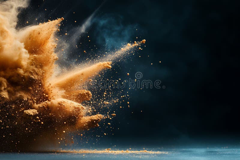 A Powerful Explosion of Golden Dust Creates a Dramatic, Textured Cloud ...