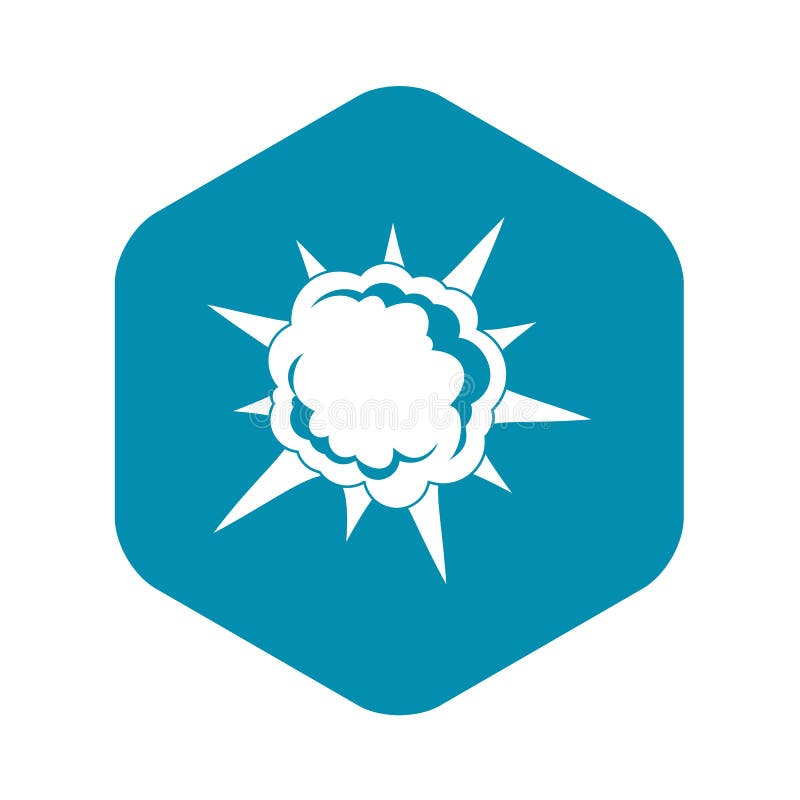 Powerful Explosion Icon, Simple Style Stock Vector - Illustration of ...