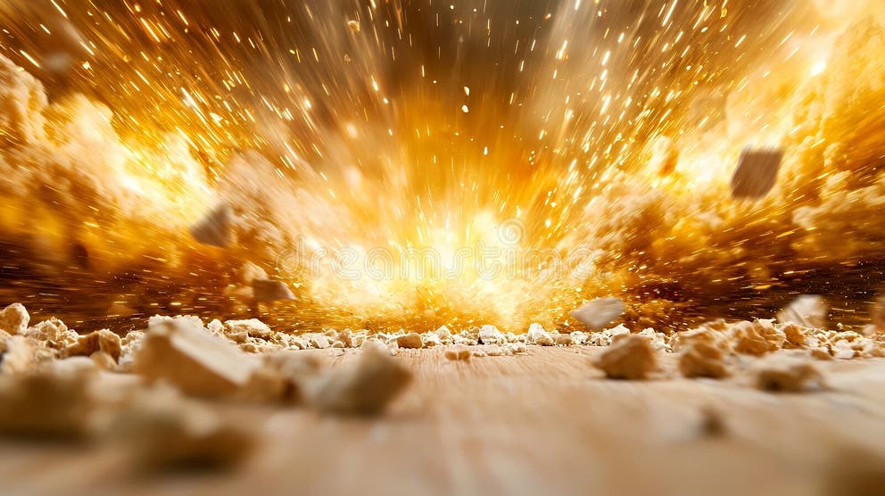 Powerful explosion impact stock illustration. Illustration of physics ...