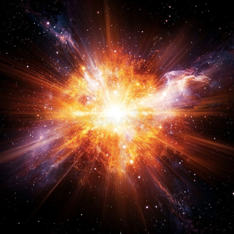 Powerful Explosion of Orange Particles Bursts Forth from a Bright Core ...