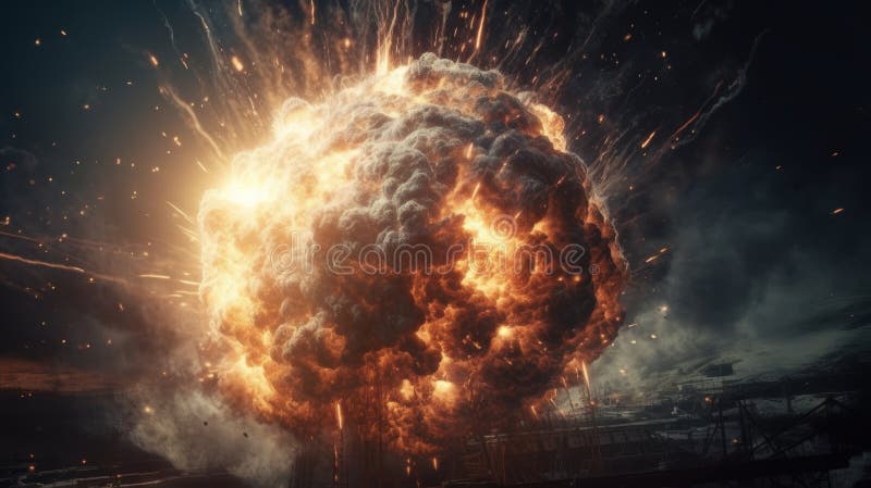 A Powerful Explosion in the Sky. Created by Generative Artificial ...