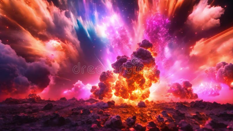 Cosmic Explosion stock footage. Video of stars, colorful - 336006710