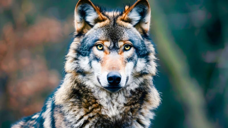 Powerful and Fierce Grey Wolf in Dramatic Natural Wilderness Habitat ...