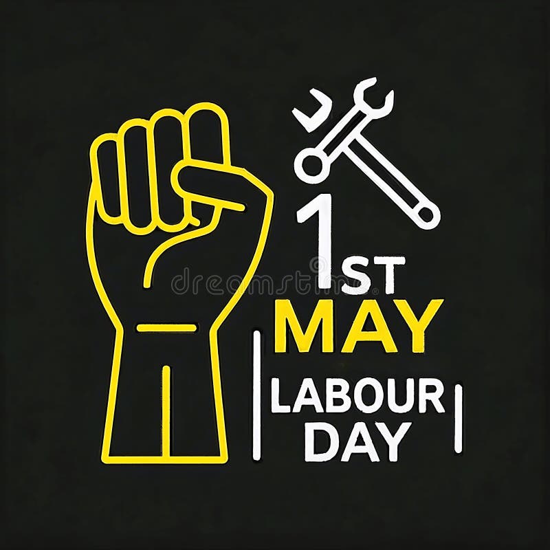 Powerful Fist and Tools Celebrate International Labour Day Stock ...