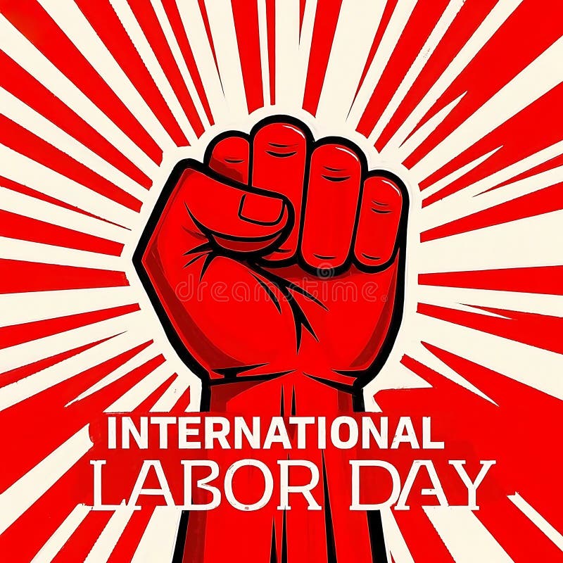 Powerful Fist and Tools Celebrate International Labour Day Stock ...