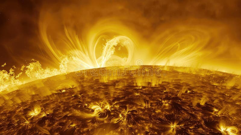 A Powerful Flare on the Sun Surface. Captivating Display of Solar Power ...