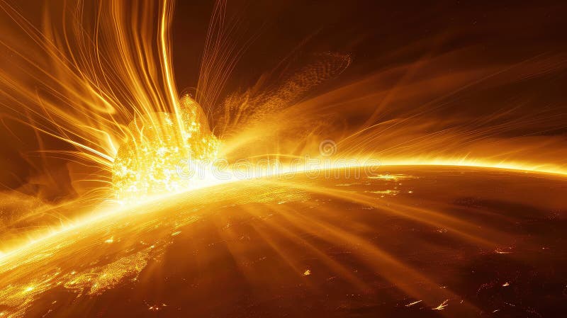 A Powerful Flare on the Sun Surface. Energetic Burst of Plasma on the ...