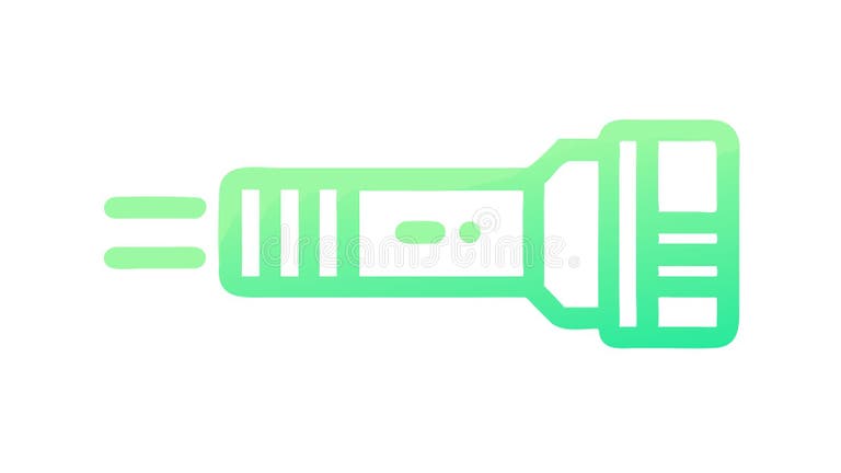 Powerful Flashlight Icon, Bright Illumination Tool, Vector Design ...