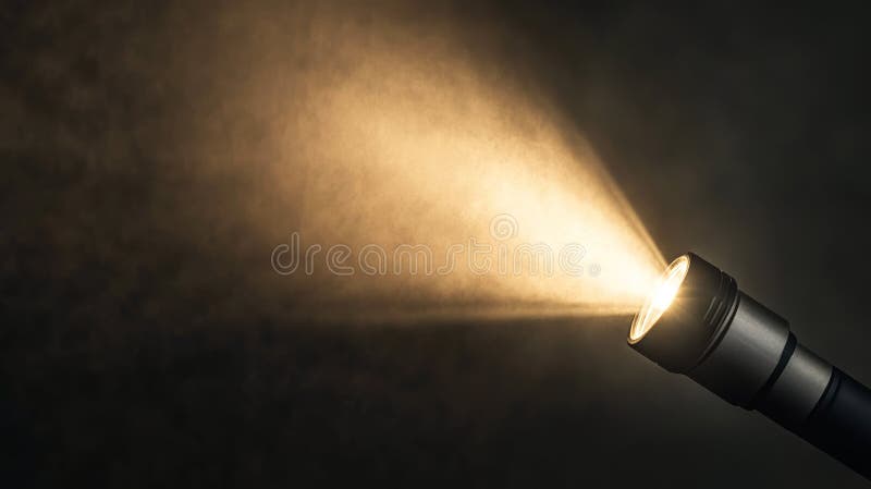 Powerful Flashlight Illuminating Moisture Laden Ceiling Intersection ...