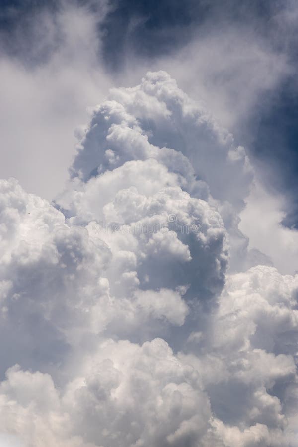 Powerful Fluffy Clouds, on a Rainy Day Stock Image - Image of rise ...