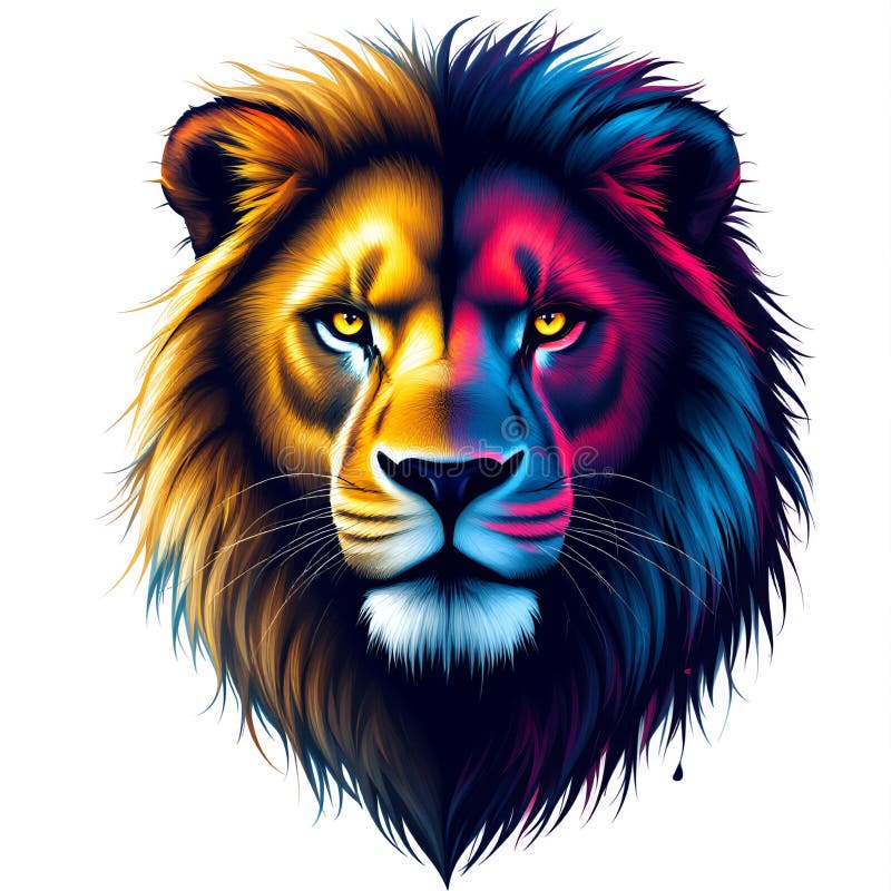 A Powerful Fusion of Lion and Human Stock Illustration - Illustration ...
