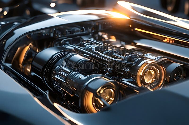 Powerful Futuristic Engine Showing Advanced Technology Innovation Stock ...