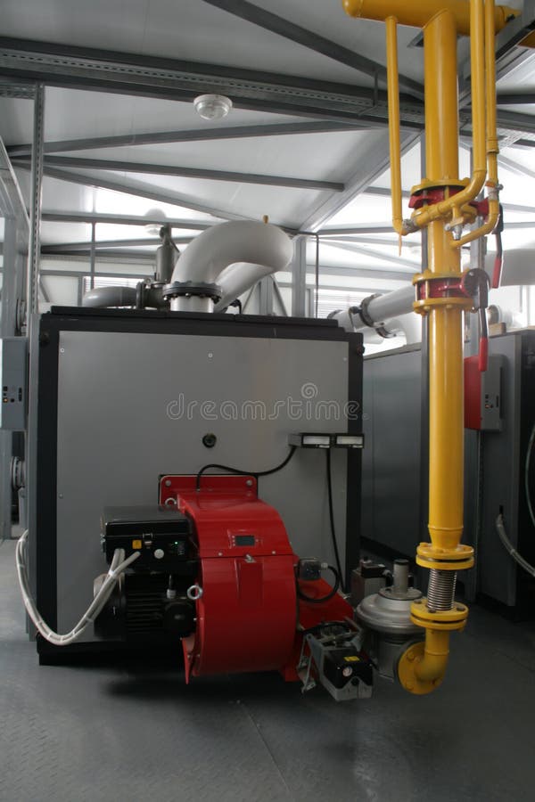 The big gas boiler stock image. Image of pumps, heat, pipes - 4930053