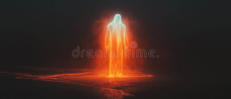 Powerful Glowing Figure Radiating Vibrant Energy and Magic Aura in a ...