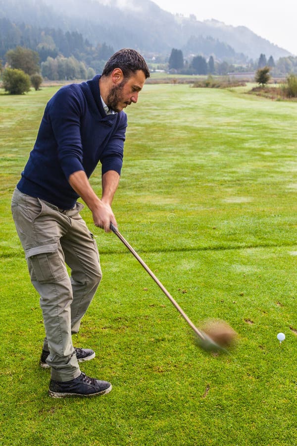 Powerful golf shot stock image. Image of male, driver - 54278065
