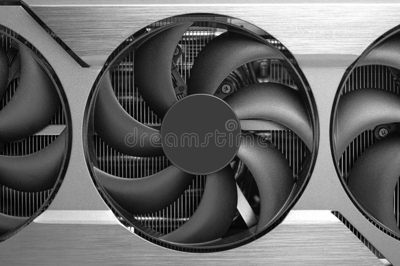 Powerful Graphic Video Card of a Computer Isolated on a White ...