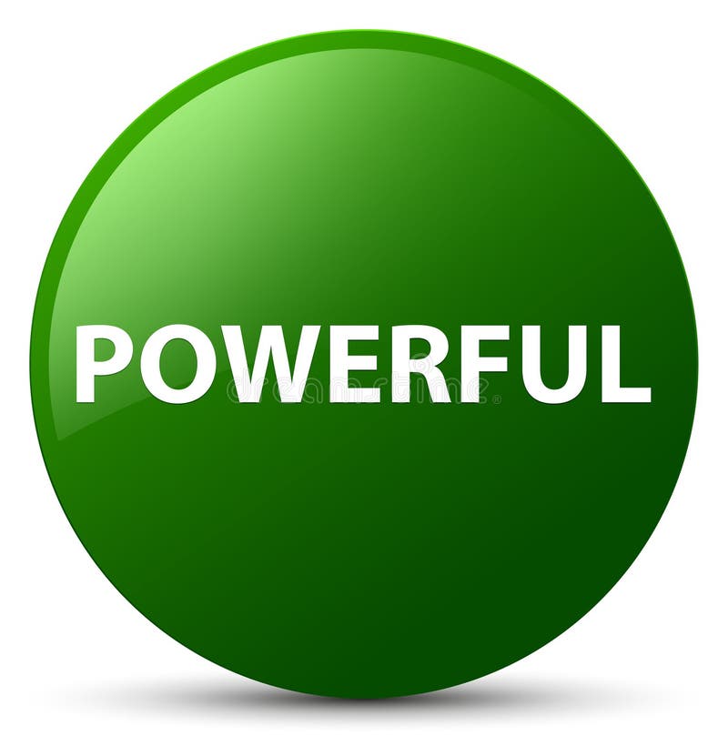Powerful Green Round Button Stock Illustration - Illustration of ...