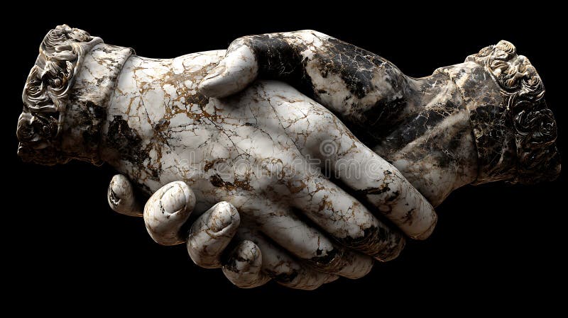Powerful Handshake a Symbol of Unity and Shared Struggle Stock ...