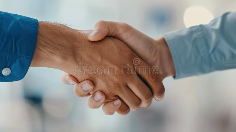 A Powerful Handshake Symbolizes Collaboration and Success in a Dynamic ...