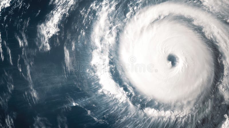 A Powerful Hurricane Forms in the Middle of the Ocean, with Strong ...