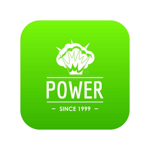 Powerful icon green vector stock vector. Illustration of gray - 120999900