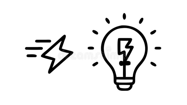 Powerful Idea Lightbulb, Breakthrough Innovation Energy, Vector Design ...