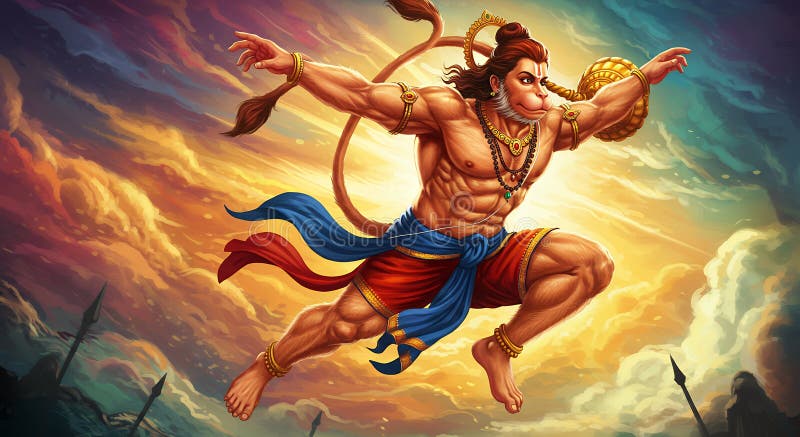 Dynamic Lord Hanuman Artwork Stock Illustrations – 6 Dynamic Lord ...