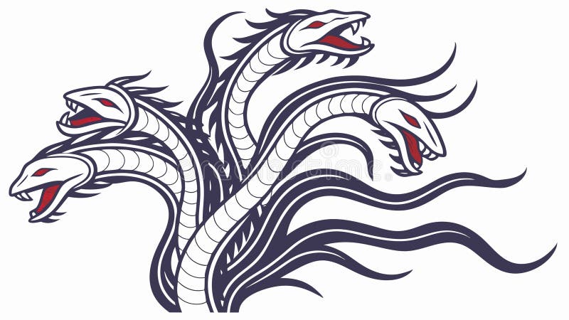 Multi-Headed Hydra, Mythical Power, Vector Design Generative AI Stock ...