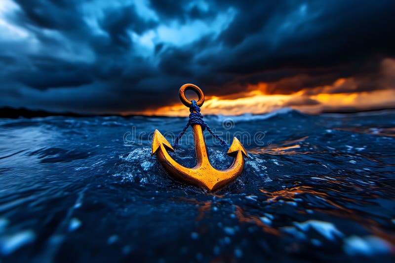 A Powerful Image of an Anchor Gripping the Seabed during a Storm, with ...