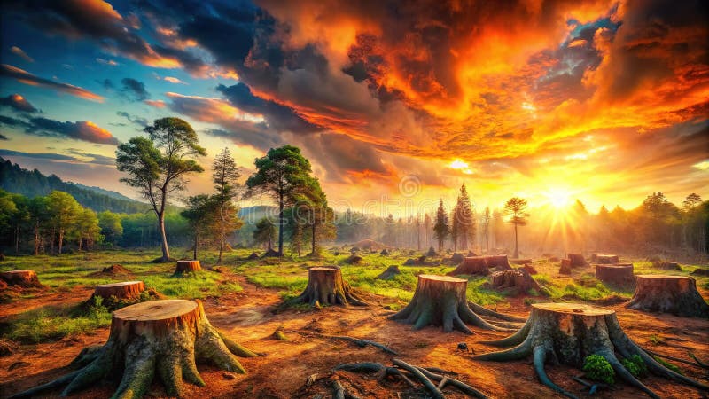A Striking Depiction of Deforestations Impact Bare Earth and Lost Trees ...