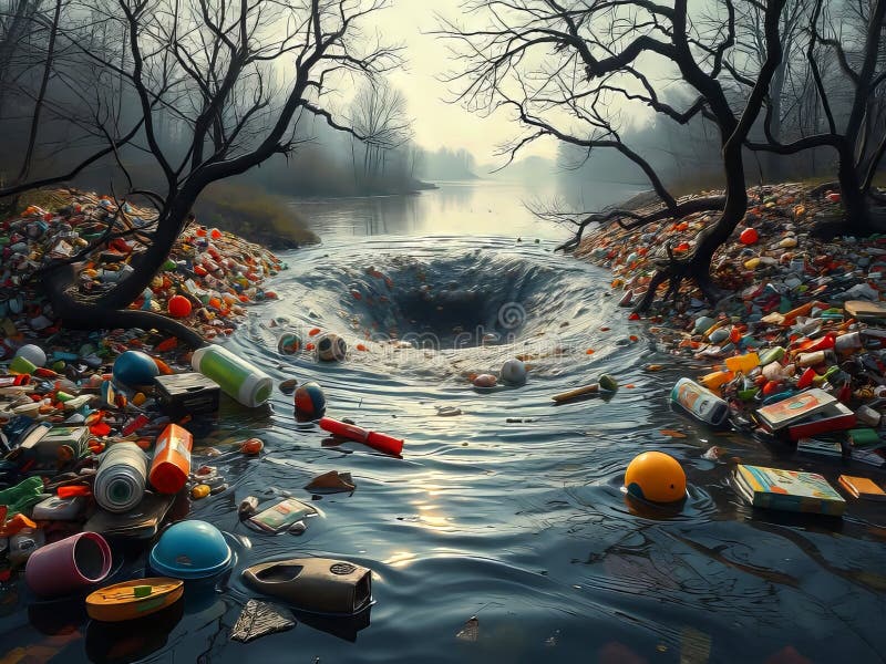 A Disturbing Visual of Plastic Pollution in a Flooded River a Powerful ...