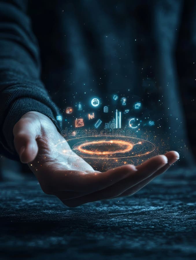 A Person Holding a Glowing Light Symbolizing Innovations and Future ...