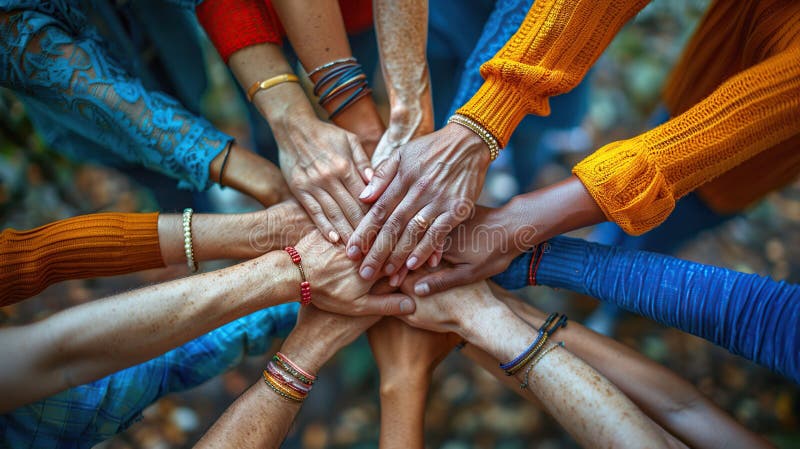 Hands Together - Symbol of Unity and Collaboration Stock Illustration ...